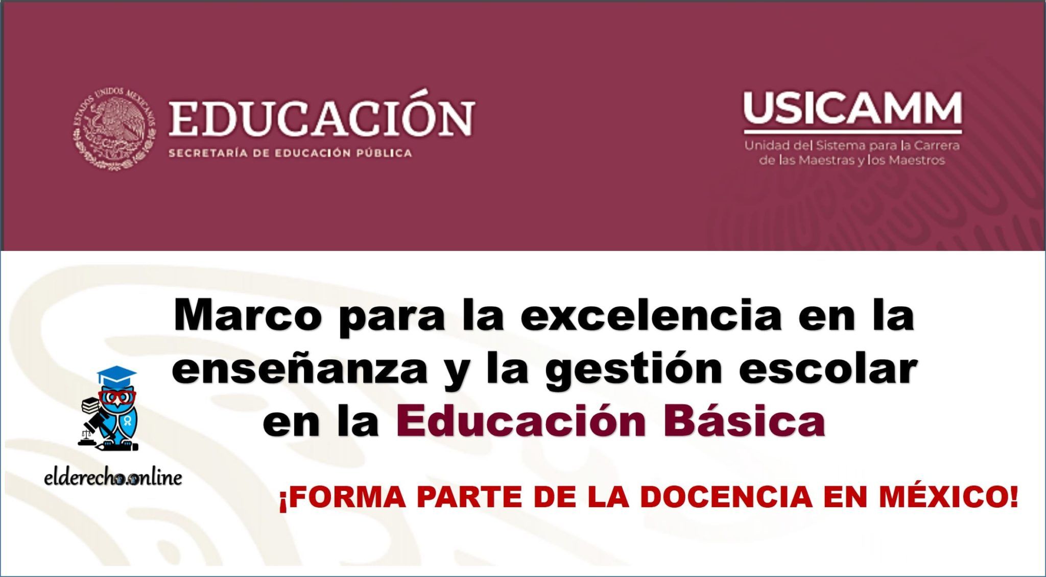 Marco Para La Excelencia En La Educación Básica 2021-2022