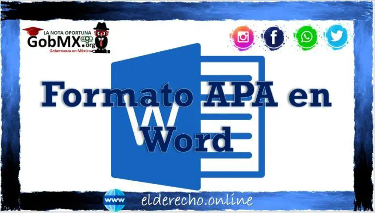 Formato APA En Word 🥇 El Derecho Online【2025